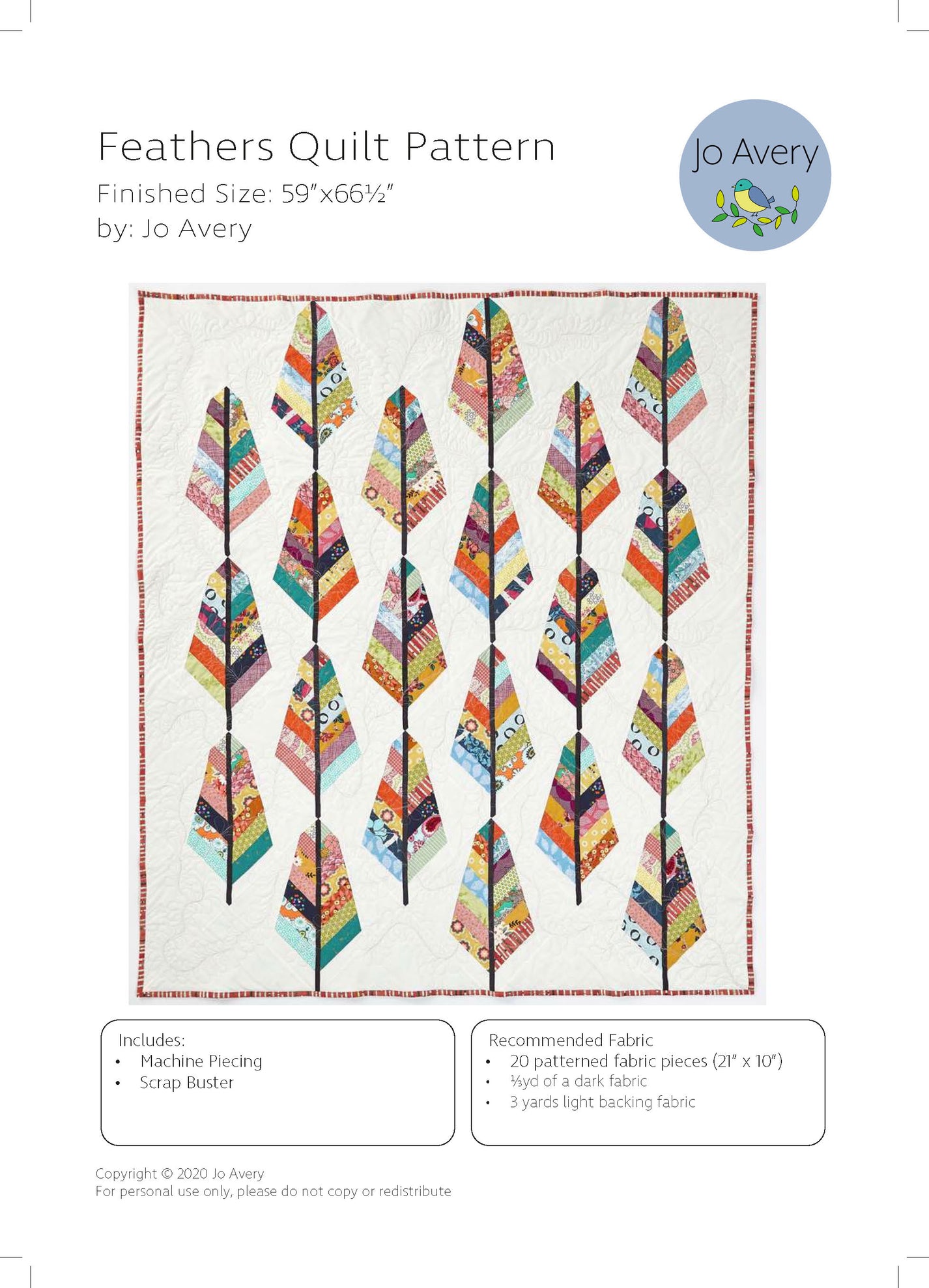 Feathers Quilt PDF Pattern – Stitch Gathering