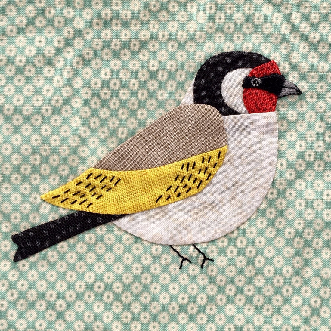 Goldfinch Appliqué PDF Pattern – Stitch Gathering